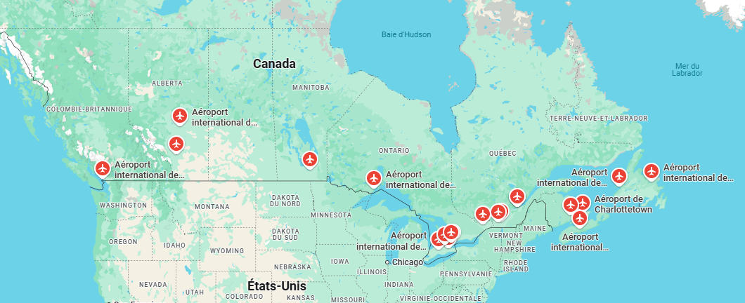 Cartes et plans détaillés du Canada - Ccaf Tours
